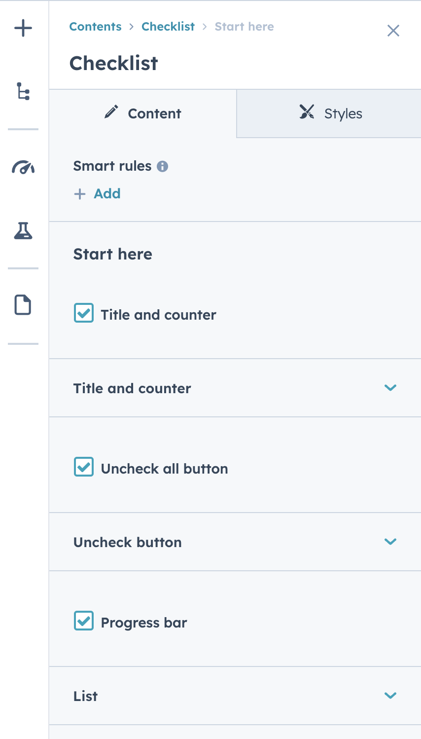 Documentation - Standalone Checklist Module