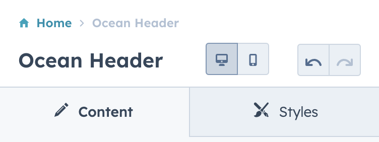 Global Header HubSpot theme.