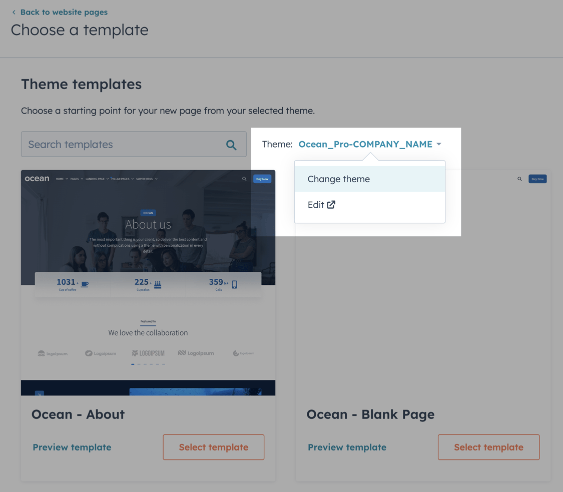 Create a Child Theme in HubSpot