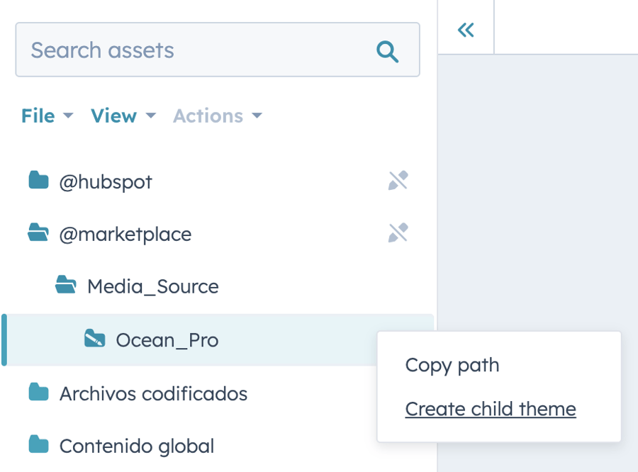 Create a Child Theme in HubSpot