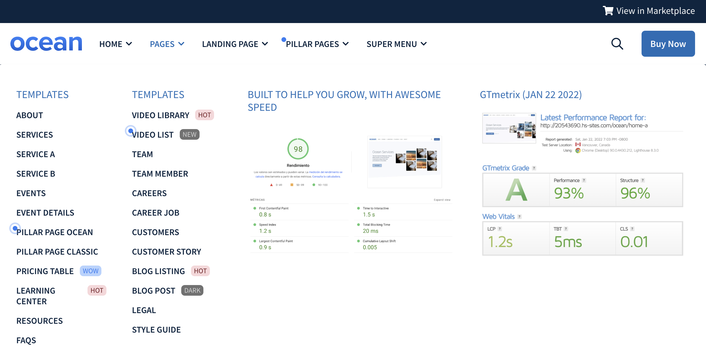 Global Header HubSpot theme.