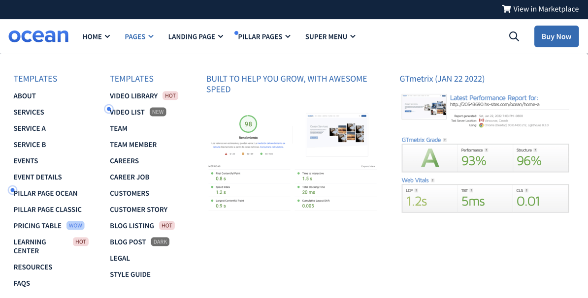 Global Header HubSpot theme.