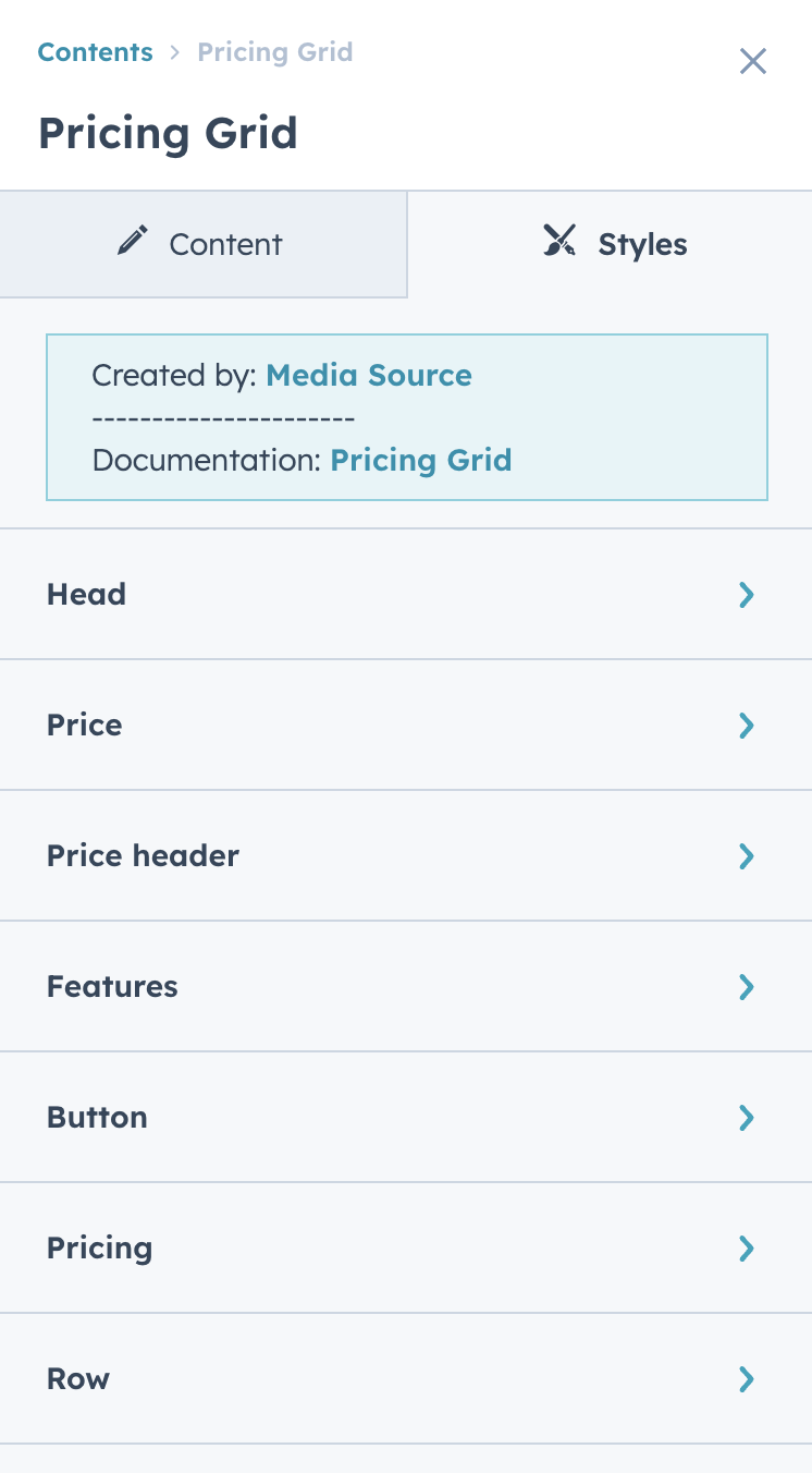 Documentation - Standalone Pricing Grid Module