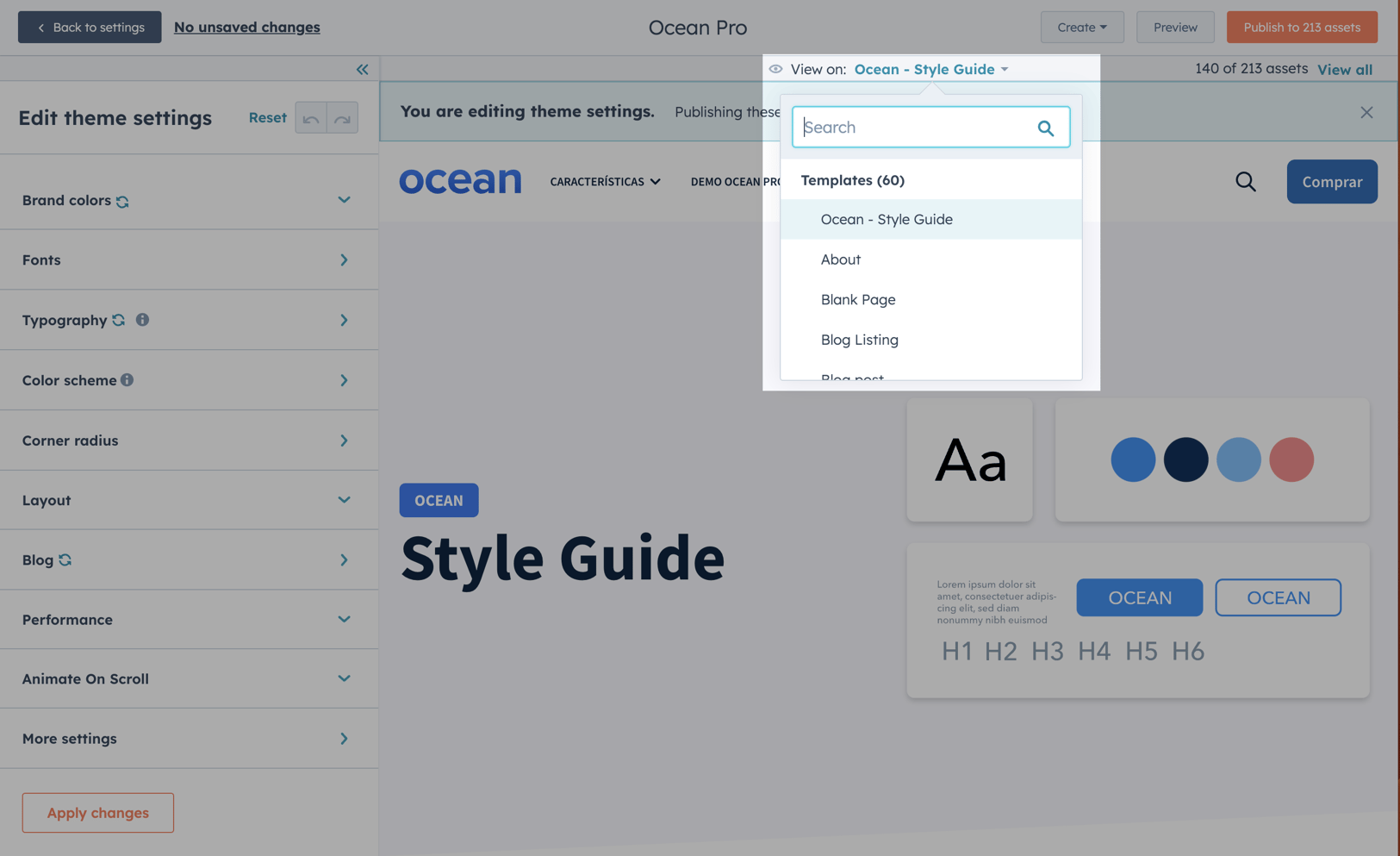 Setup Guide Style Ocean Pro Theme HubSpot