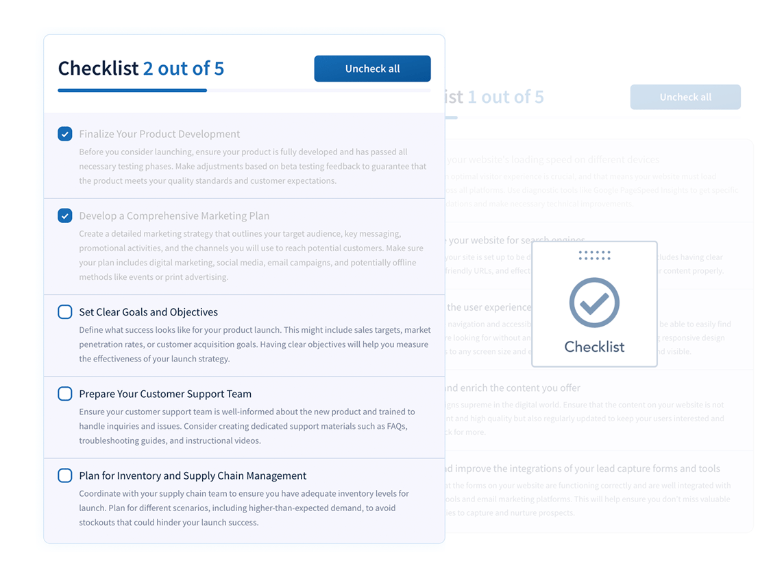 Documentation - Standalone Checklist Module